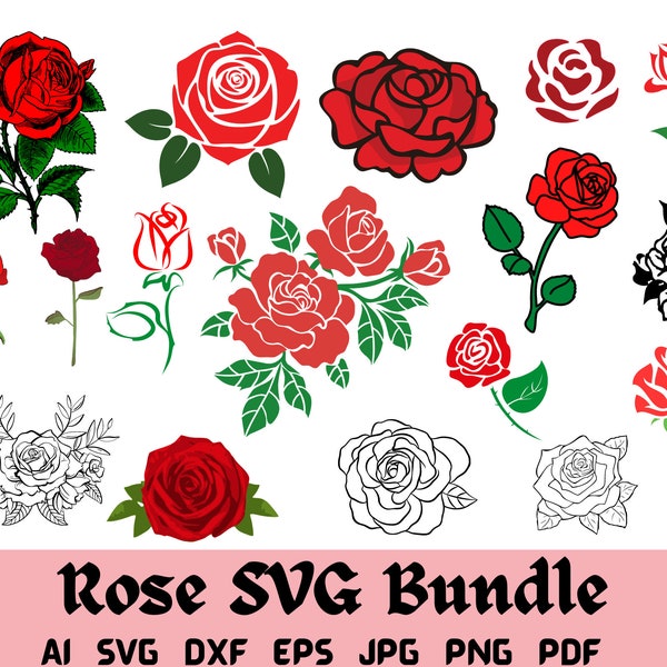 Rose Svg - Etsy