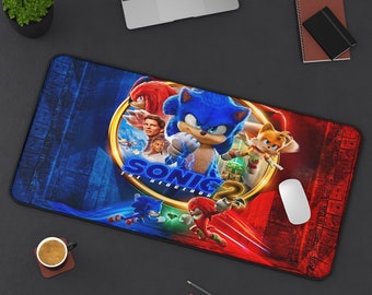 No Slip Desk Mat Sonic - Etsy