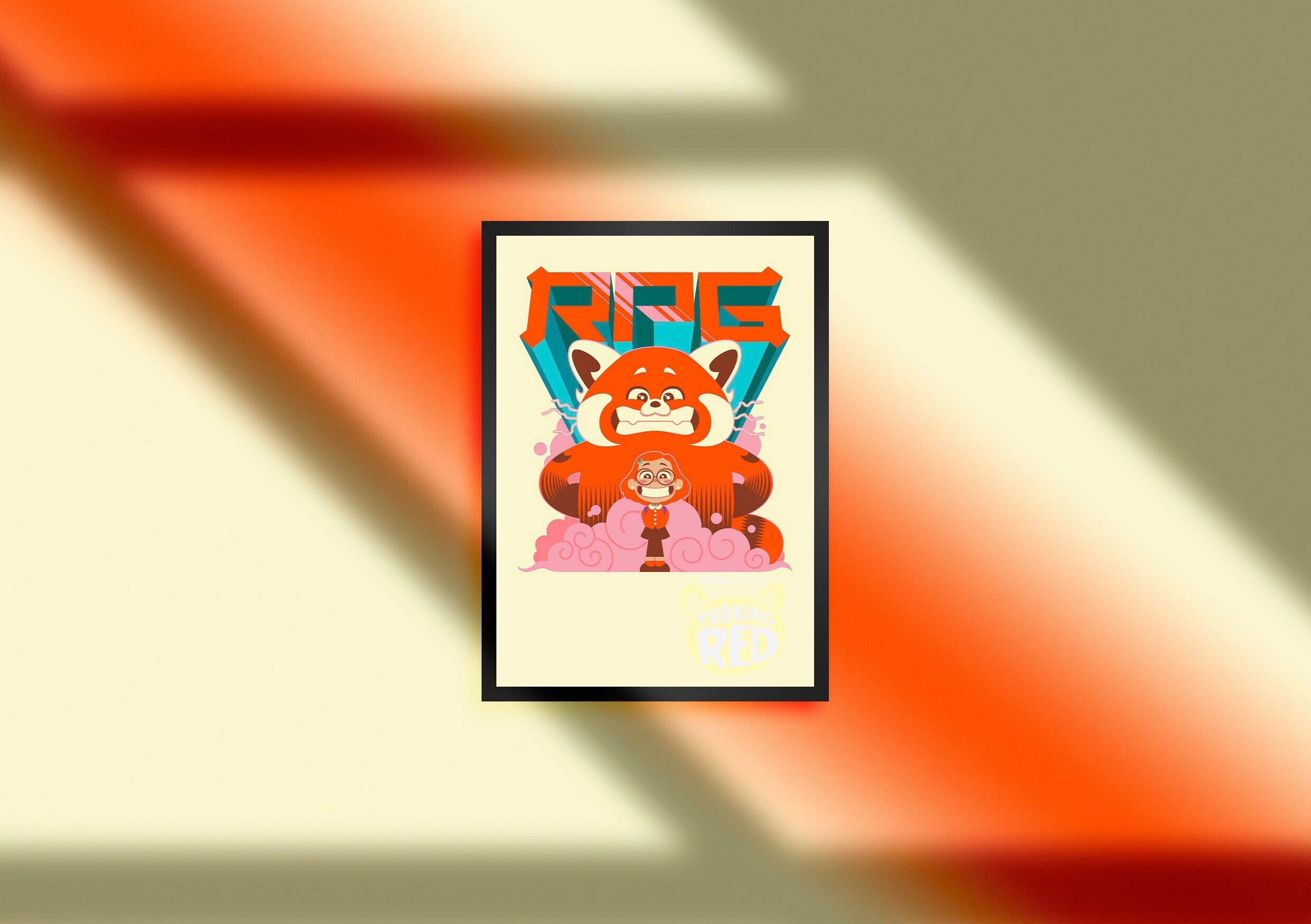 Turning Red Cartoon Film Series Disney Poster Wall Hanging Tepesteries ...