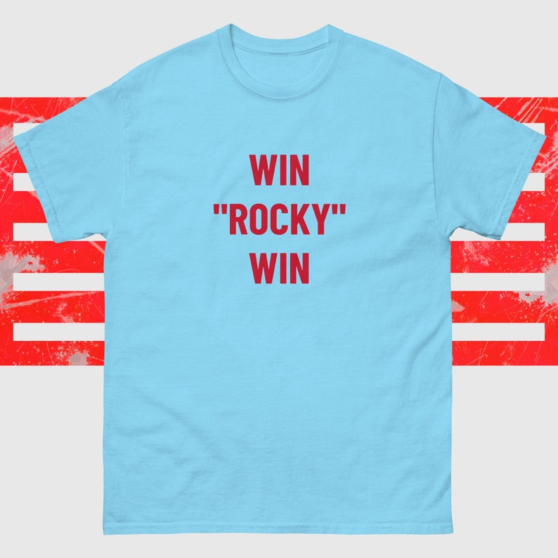 WIN ROCKY WIN T-shirt: Unisex Cotton Tee, Gift for Him/her - Etsy