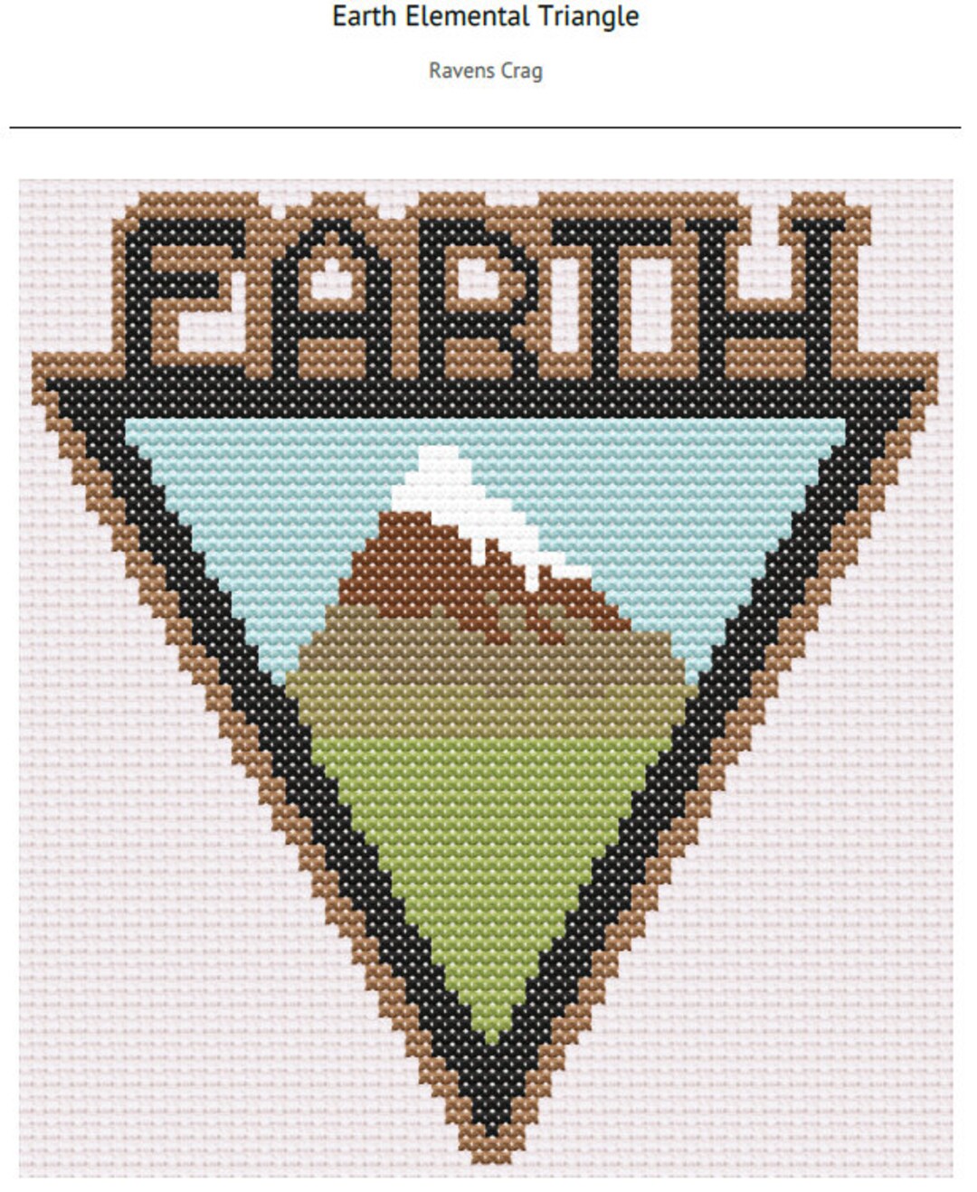 Earth Elemental Triangle Cross Stitch Pattern - Etsy