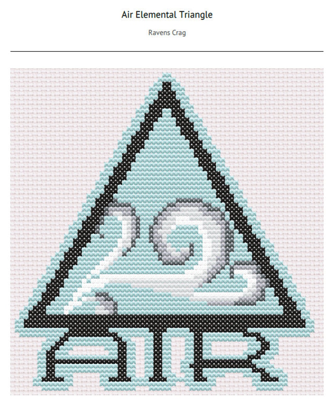 Air Elemental Triangle Cross Stitch Pattern - Etsy