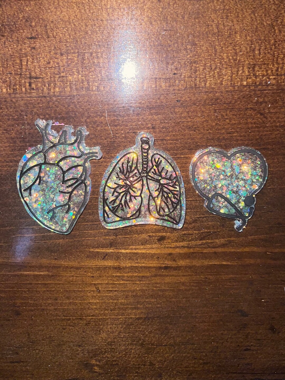 Anatomical Heartl Lungs Badge Reel Retractable Emergency Nurse Student ...