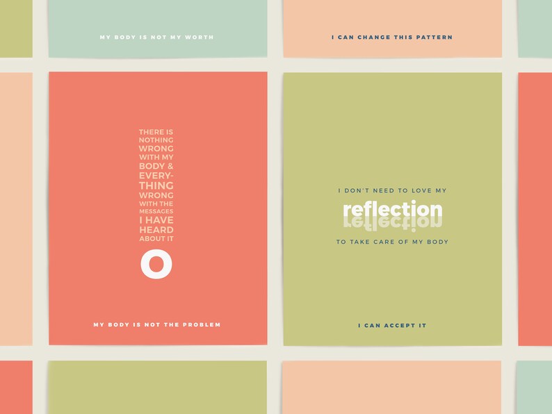 Printable Eating Disorder Recovery Affirmation Cards, Disordered Eating ...