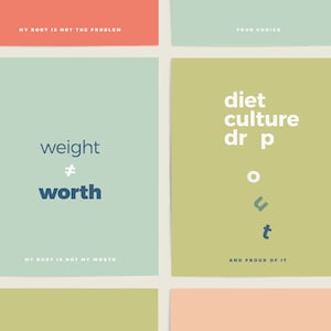 Printable Eating Disorder Recovery Affirmation Cards, Disordered Eating ...