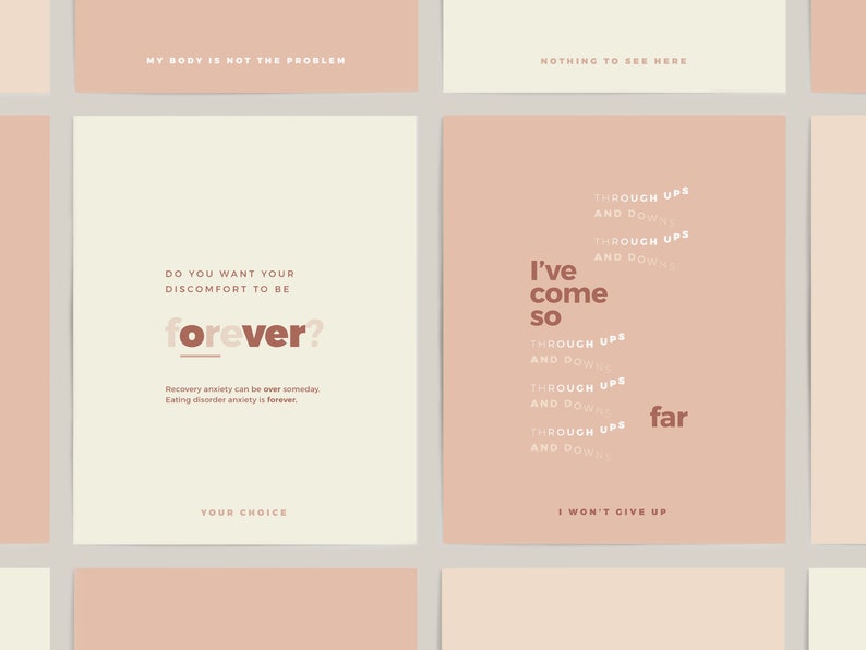 Printable Eating Disorder Recovery Affirmation Cards, Disordered Eating ...