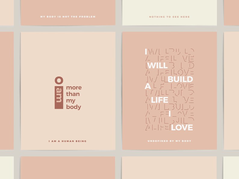 Printable Eating Disorder Recovery Affirmation Cards, Disordered Eating ...