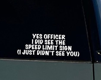 Speed Limit Bumper Sticker - Etsy