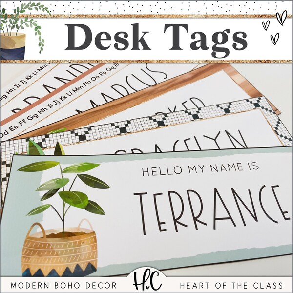 Desk Name Tags - Etsy