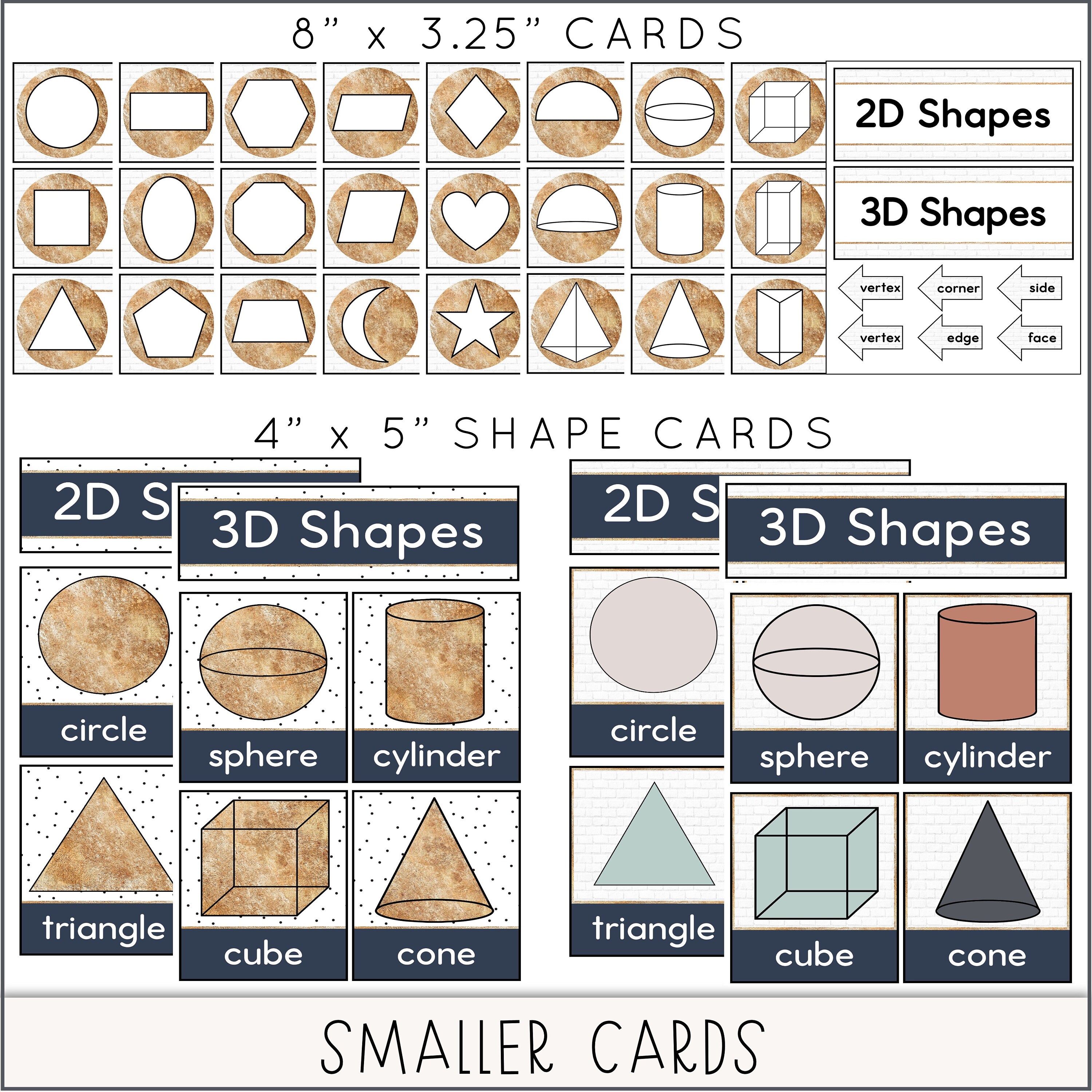 2d And 3d Shape Posters For The Classroom Boho Plants Classroom Decor