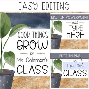 Classroom Door Decor | Modern Boho | Editable Classroom Decor - Etsy