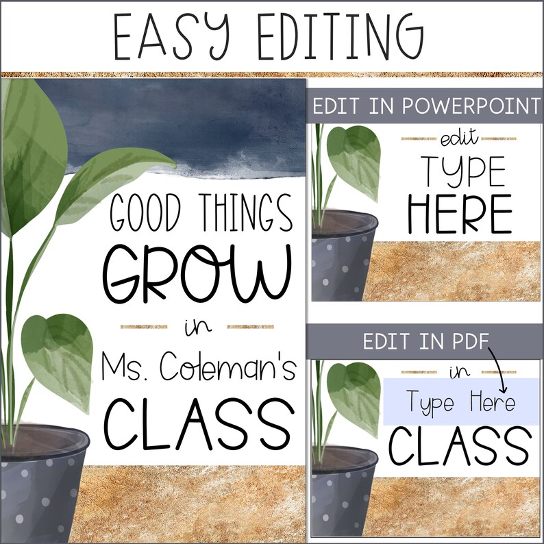 Classroom Door Decor Modern Boho Editable Classroom Decor - Etsy