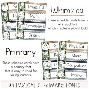 Classroom Schedule Cards With Graphics | Boho Visual Classroom Schedule ...