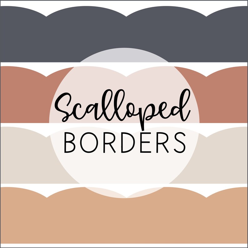 Printable Classroom Borders Modern Boho Bulletin Board - Etsy