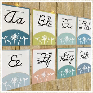 Classroom Cursive Alphabet Posters | Hello Calm Classroom Decor ...