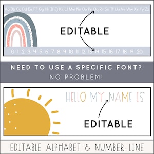 Classroom Desk Tags | Editable Student Name Tags | Alphabet Desk Tags ...