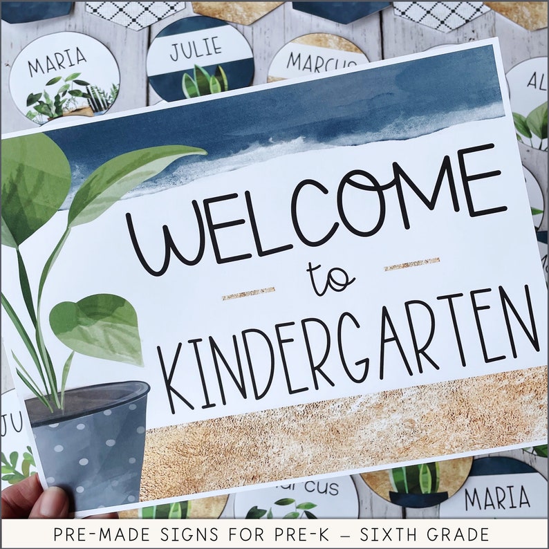 Classroom Door Decor Modern Boho Editable Classroom Decor - Etsy