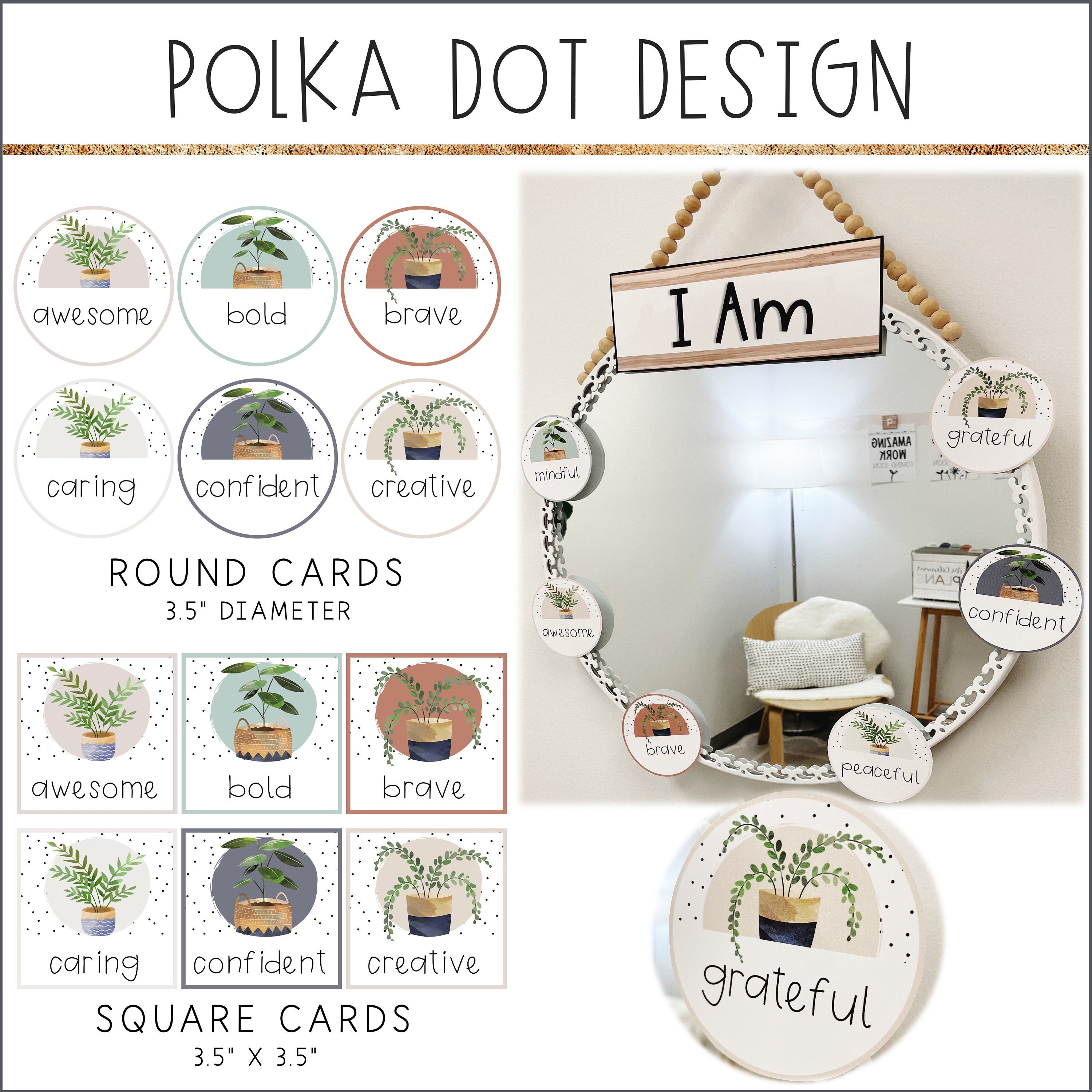 Classroom Affirmation Station Modern Boho Classroom Affirmation Cards ...