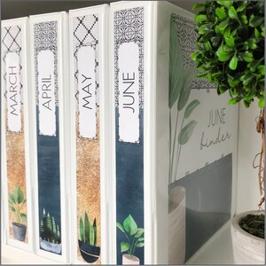 Binder Covers and Spines | Boho Plants Classroom Decor | Editable ...