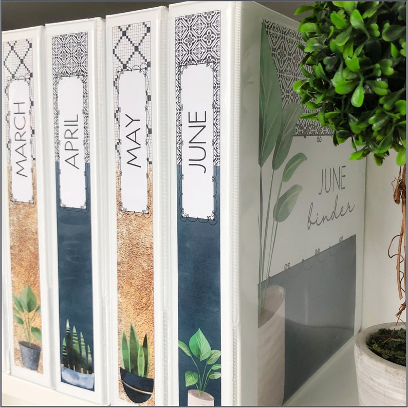 Binder Covers and Spines Boho Plants Classroom Decor - Etsy
