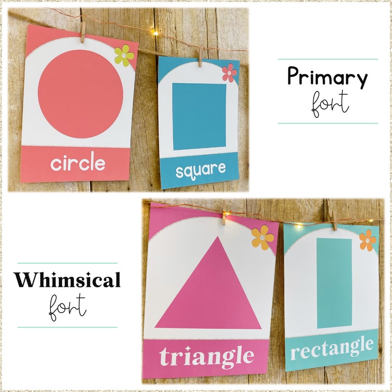 Classroom Shape Posters With 2D and 3D Shapes | Editable Text | Hello ...