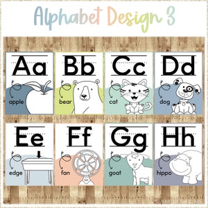 Classroom Alphabet Posters | Hello Calm Classroom Decor | Printable ...