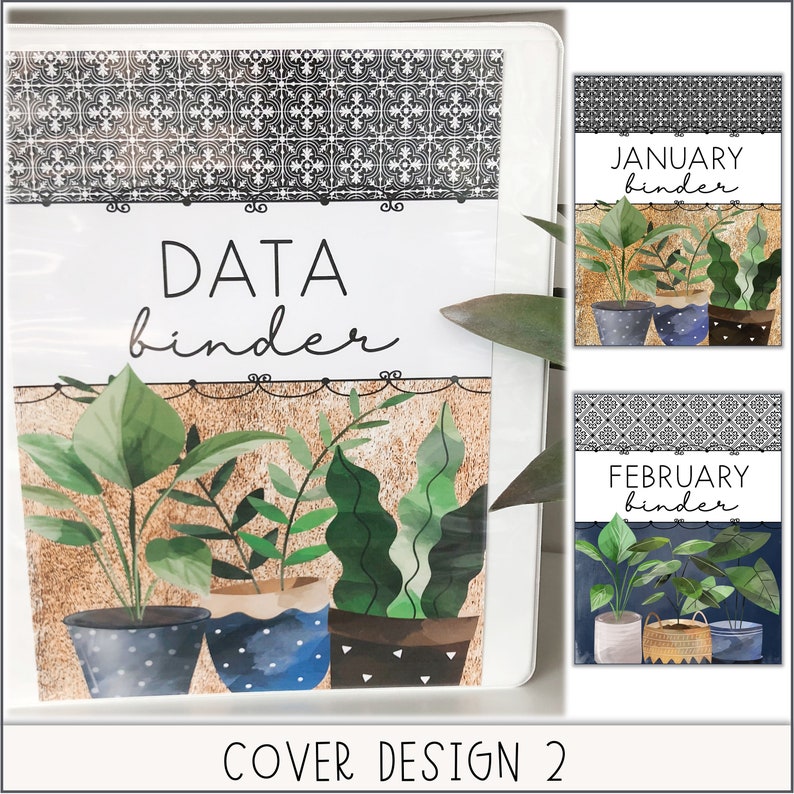 Binder Covers and Spines Boho Plants Classroom Decor - Etsy