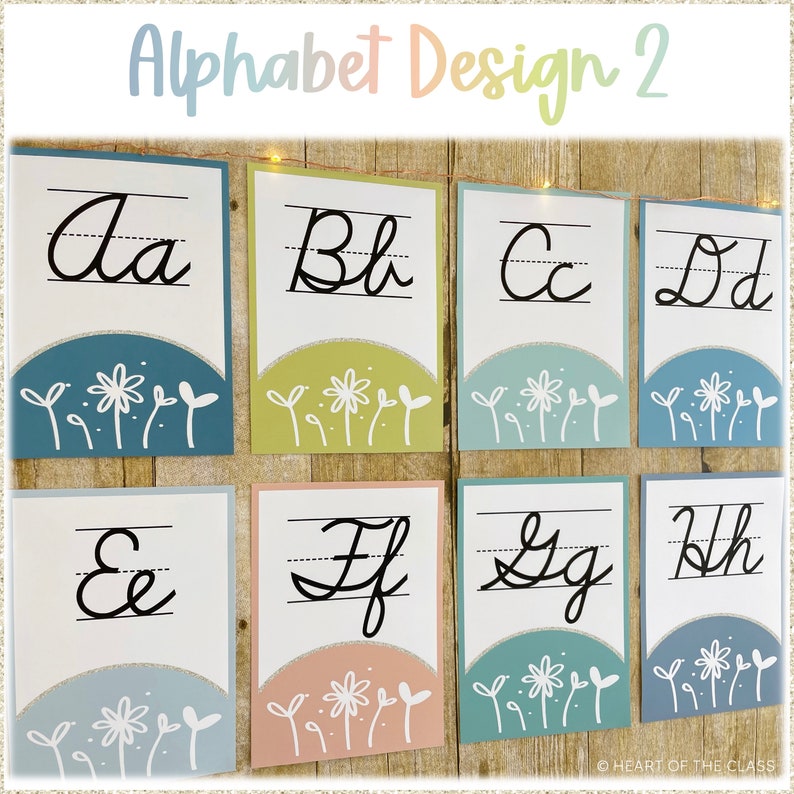 Classroom Cursive Alphabet Posters Hello Calm Classroom Decor Printable ...