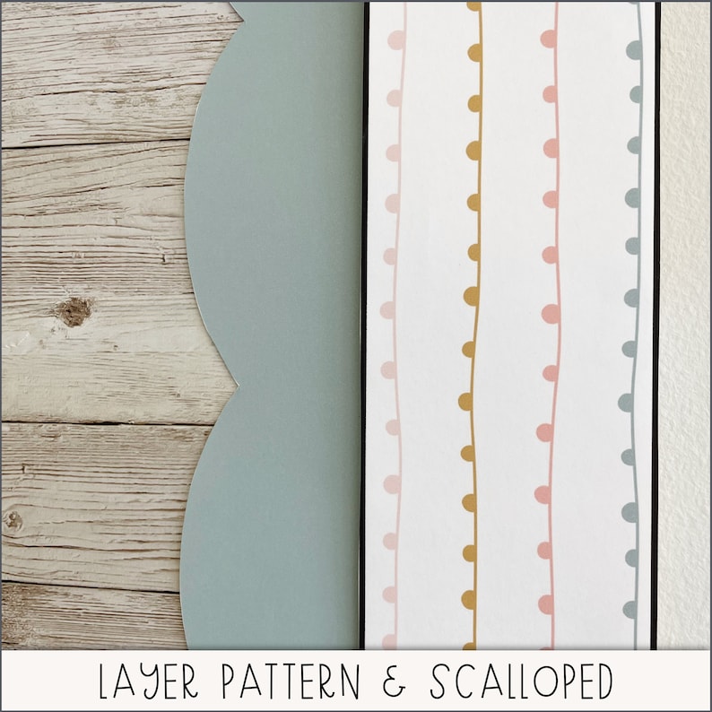 Printable Classroom Borders Boho Rainbow Bulletin Board - Etsy