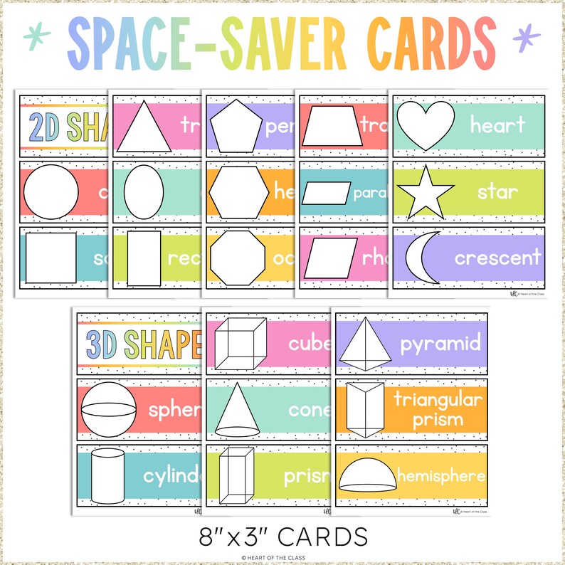 Classroom Shape Posters With 2D and 3D Shapes | Editable Text | Hello ...