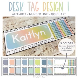 Student Desk Name Tags Editable Labels | Desk Name Plates With Alphabet ...