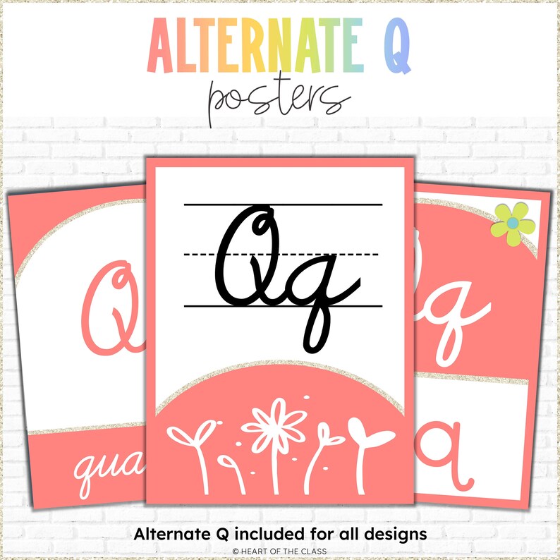 Classroom Cursive Alphabet Posters Hello Brights Classroom Decor ...