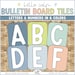 Hello Calm Classroom Bulletin Board Letter and Number Tiles | Editable ...