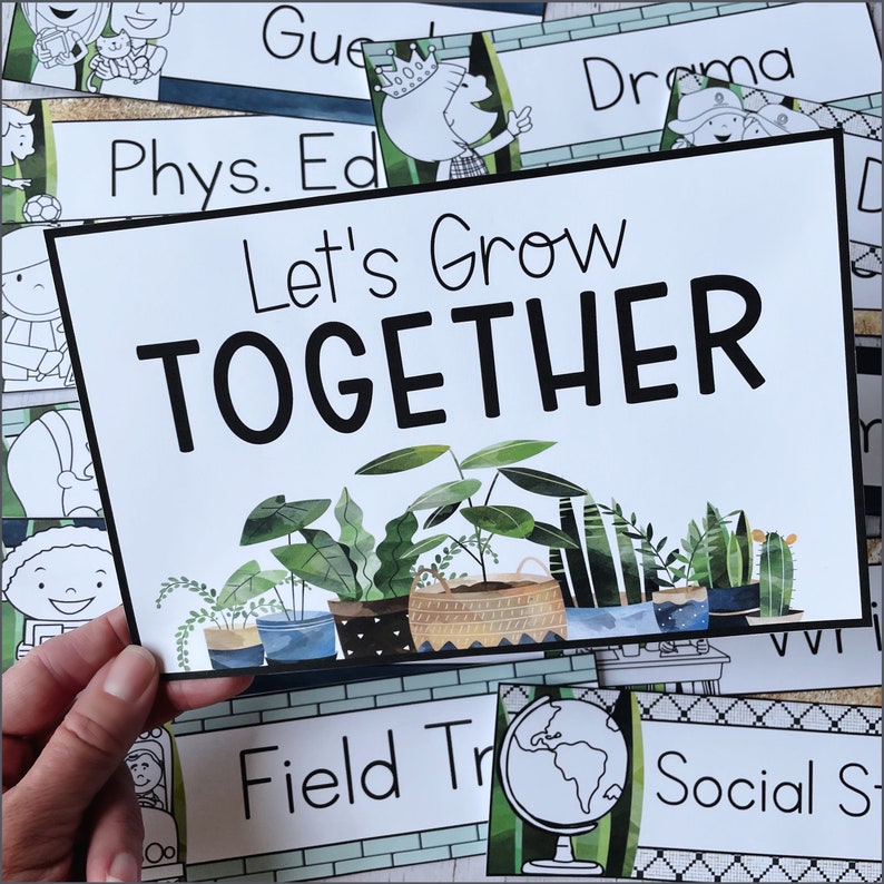 Classroom Schedule Cards With Graphics Boho Visual Classroom - Etsy