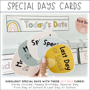 Flip Calendar | Boho Rainbow Classroom Decor | Classroom Calendar - Etsy