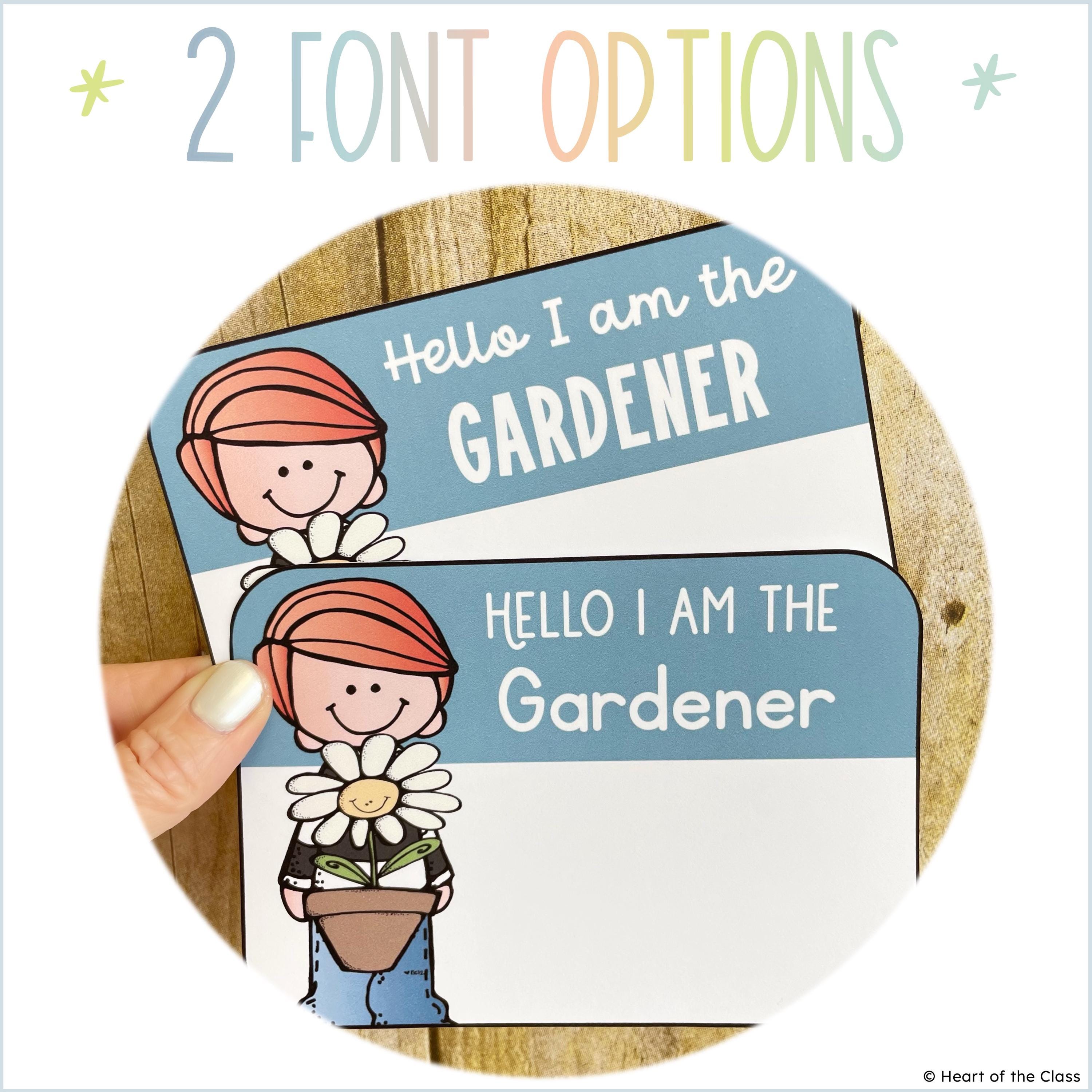 Hello Calm Classroom Jobs Display With Graphics and Editable Job Titles ...