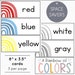 Color Posters for Boho Rainbow Classroom Decor Theme - Etsy