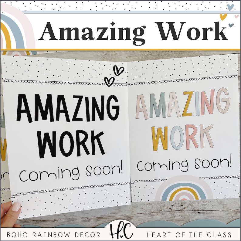 Amazing Work Coming Soon Bulletin Board Back to School - Etsy