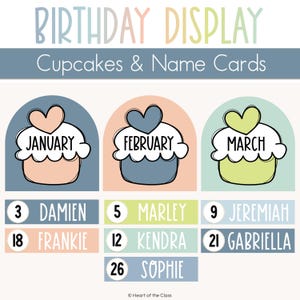 Hello Calm Classroom Decor Birthday Bulletin Board Display: Editable ...