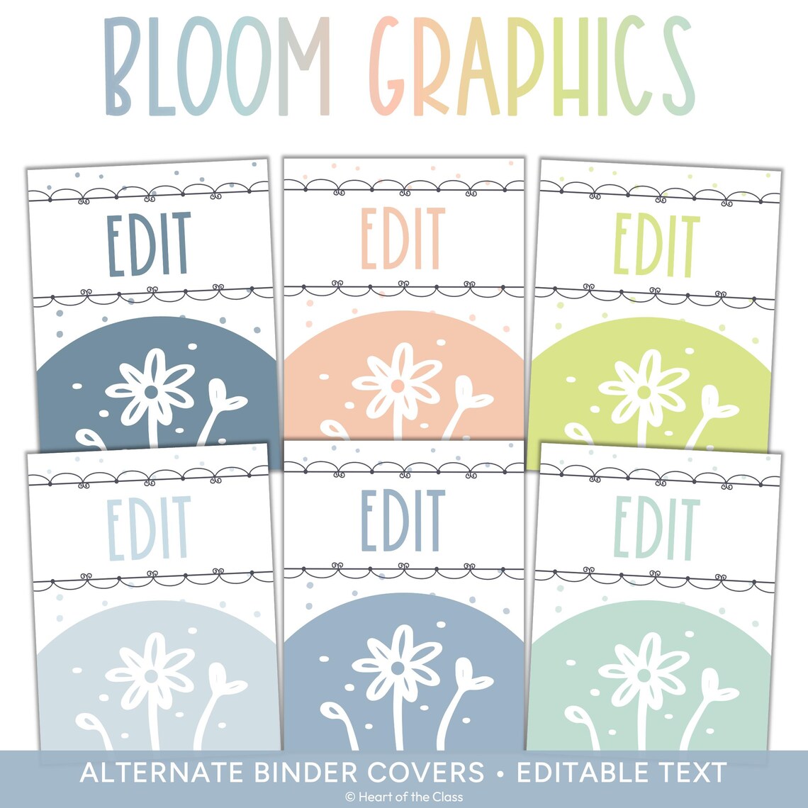 Hello Calm Monthly Theme Teacher Binder Covers and Spines | Editable ...