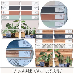 Rolling Cart Editable Labels | Cart Labels for Modern Boho Classroom ...