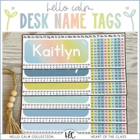 Editable Name Tags for Kids Printable Student Desk Name Plate Label ...