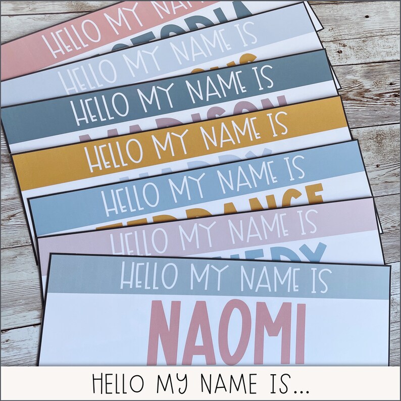 Classroom Desk Tags Editable Student Name Tags Alphabet - Etsy