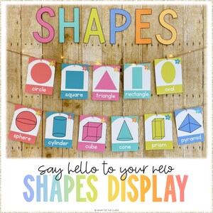 Classroom Shape Posters With 2D and 3D Shapes | Editable Text | Hello ...