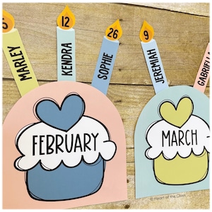 Hello Calm Classroom Decor Birthday Bulletin Board Display: Editable ...