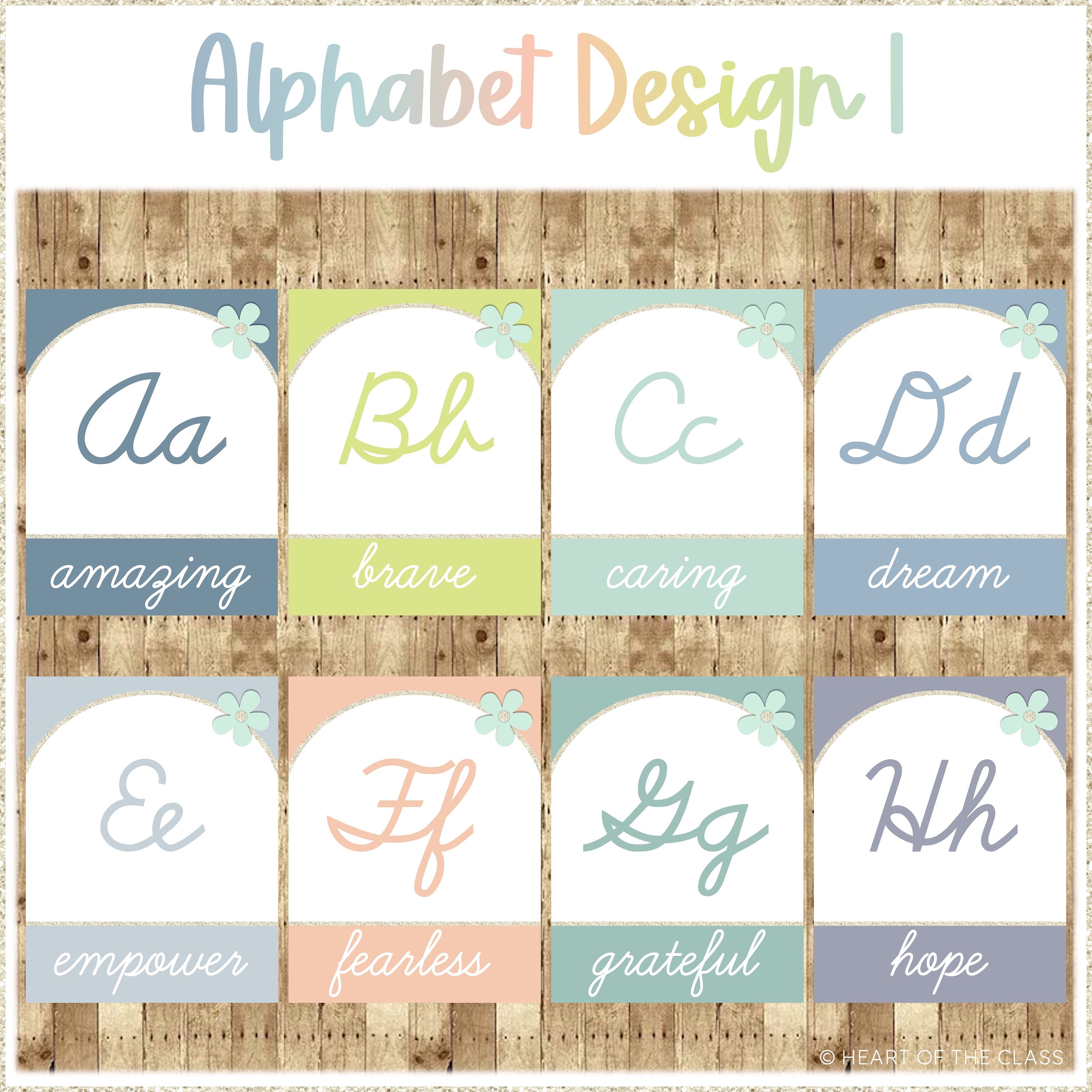 Classroom Cursive Alphabet Posters Hello Calm Classroom Decor Printable ...