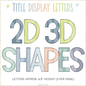 2D and 3D Shape Posters for Classroom and Homeschool With Editable Text ...