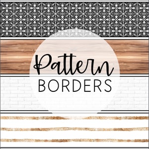 Printable Classroom Borders | Modern Boho Bulletin Board Borders for ...
