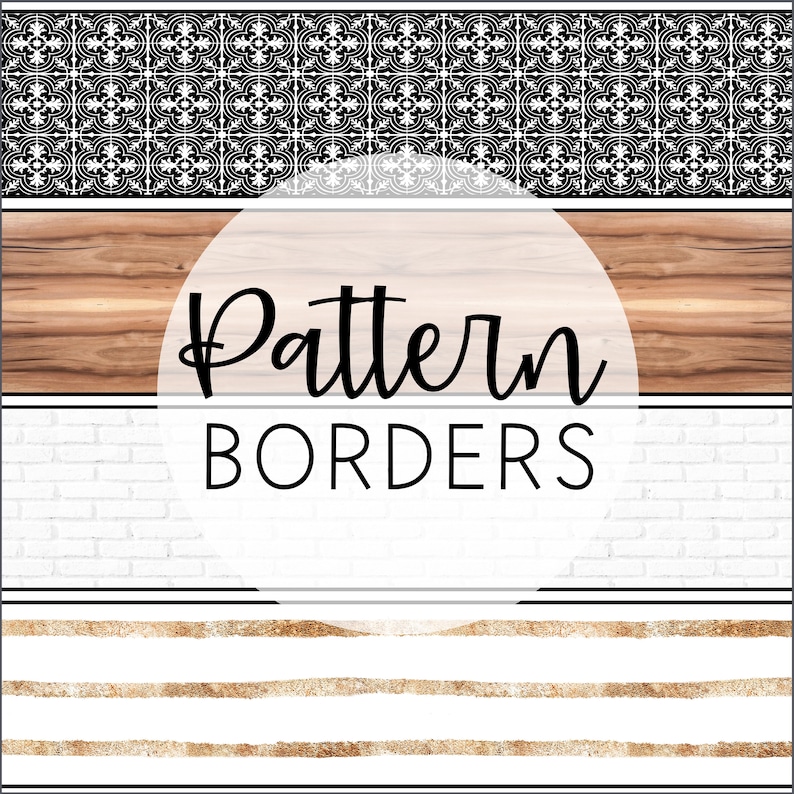 Printable Classroom Borders | Modern Boho Bulletin Board Borders for ...