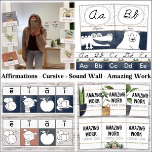 Modern Boho Classroom Decor Bundle | Editable Classroom Decor Bundle ...